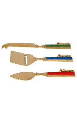 ZSA ZSA ZSU Rampur Steel Cheese Serving Set Cheerland Set Of 3