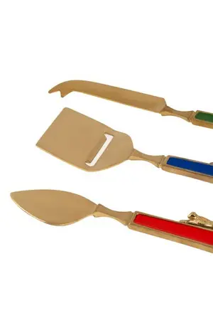 ZSA ZSA ZSU Rampur Steel Cheese Serving Set Cheerland Set Of 3