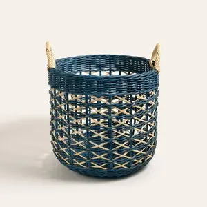 ZSA ZSA ZSU Java Round Rattan Basket 15