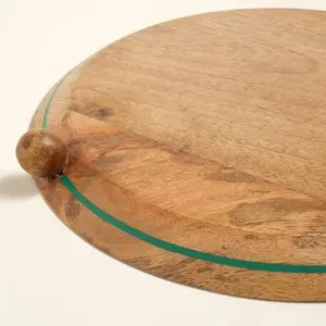 ZSA ZSA ZSU Lakri Mango Wood Salad Spoon & Serving Board Set Of 2