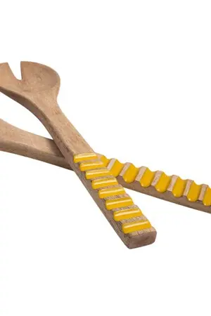 ZSA ZSA ZSU Lakri Mango Wood Salad Spoon & Serving Board Set Of 2