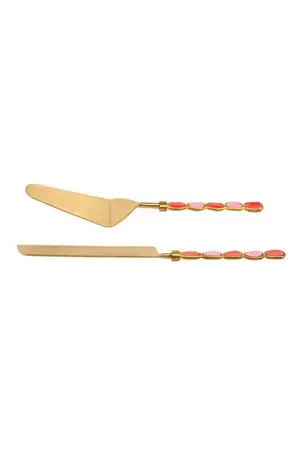 ZSA ZSA ZSU Rampur Steel Cake Serving Set Maximalist Set Of 2