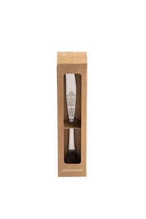 ZSA ZSA ZSU Dume Patterned Stainless Steel Dessert Knife Set Of 4 - Silver