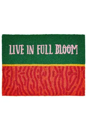 ZSA ZSA ZSU Dadri Beadded Placemat Bloom 12x16 - Green-red