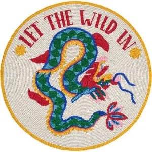 ZSA ZSA ZSU Dadri Beadded Placemat Wild 14 - White