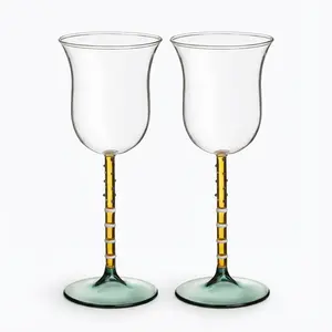 ZSA ZSA ZSU Henan Borosilicate Glass White Wine Glass 8 Oz Set Of 2 - Clear