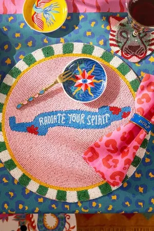 ZSA ZSA ZSU Dadri Beadded Placemat Spirit 14