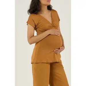 CACHE COEUR Célia Maternity And Nursing Top - Cumin