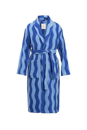 ZSA ZSA ZSU Tabea Cotton Bathrobe - Blue