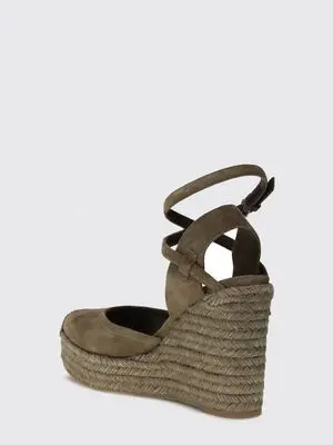 Brunello Cucinelli Espadrille Wedge Sandals - Mud
