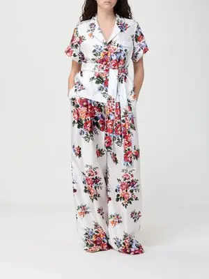 Dolce & Gabbana Floral Silk Wide-leg Trousers