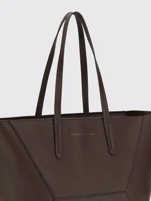 Brunello Cucinelli Bc Duo Hammered Leather Shoulder Bag - Violet