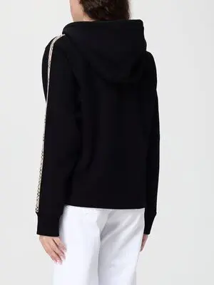 Burberry Cotton Hoodie With Check Bands