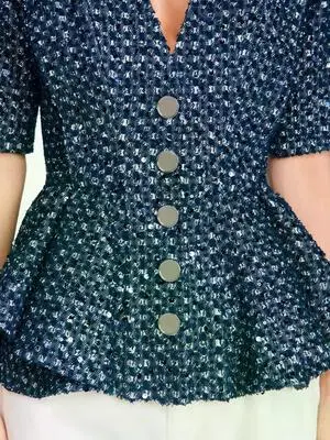 Sandro Sequin-embellished Peplum Top - Blue