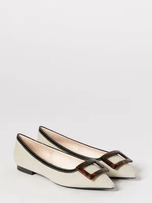 ROGER VIVIER Gommettine Ballerina Flats - Beige