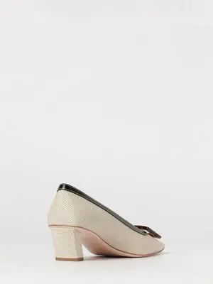 ROGER VIVIER Belle Vivier Canvas Pumps - Beige