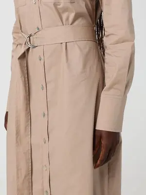 KANGRA Button-up Maxi Dress With Belt - Camel