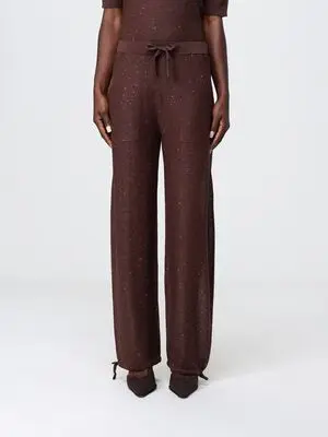 KANGRA Viscose Knit Trousers - Cocoa