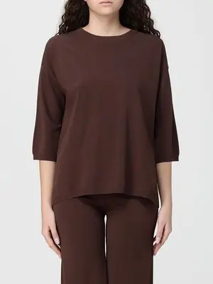KANGRA Viscose Blend Crew Neck Jumper - Coffee
