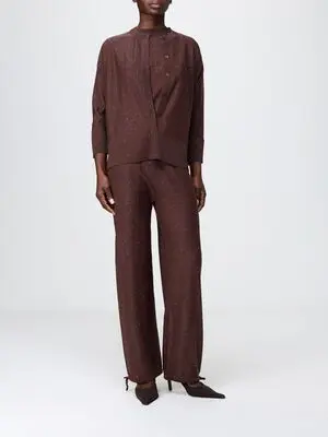 KANGRA Viscose Blend Crew Neck Sweater - Cocoa