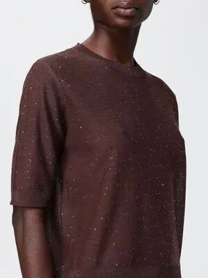 KANGRA Viscose Blend Crew Neck Sweater - Cocoa