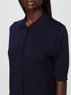 KANGRA Fine Knit Polo Sweater - Blue