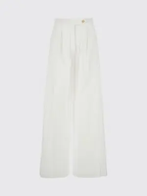 SEMICOUTURE Tailored Wide Leg Pants - White