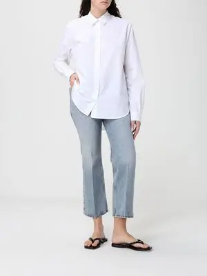 TOTEME Cropped Bleached Denim Jeans - Gnawed Blue