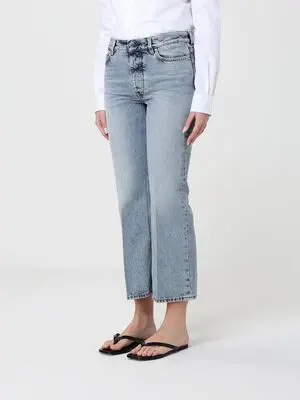 TOTEME Cropped Bleached Denim Jeans - Gnawed Blue
