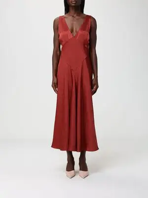 Polo Ralph Lauren Sleeveless V-neck Midi Dress - Red