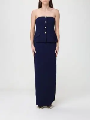 Ralph Lauren Strapless Gown With Peplum Detail