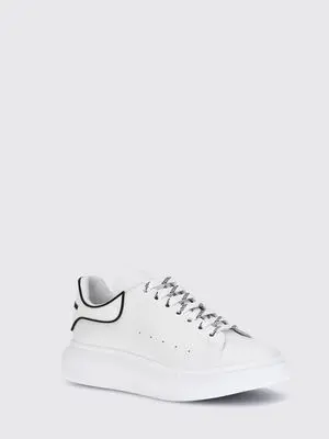 Alexander McQueen Oversize Calf Leather Sneakers With Rear Logo And Chunky Sole - White