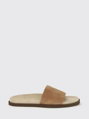 Brunello Cucinelli Suede Slide Sandals