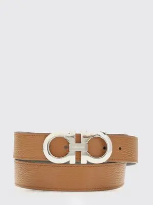 FERRAGAMO Ferragamo Belt With Gancini Buckle Beige