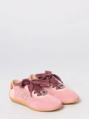ROGER VIVIER Suede & Leather Low-top Sneakers - Pink