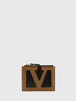 Valentino Garavani Viva Superstar Leather Credit Card Holder - Black