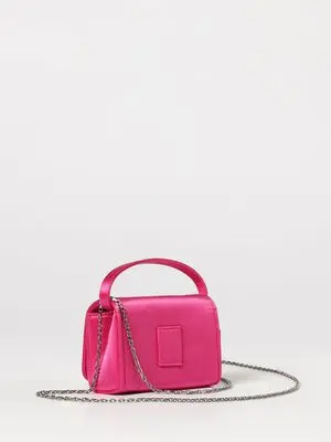 ROGER VIVIER Pilgrim Satin Bag With Jewel Buckle - Fuchsia