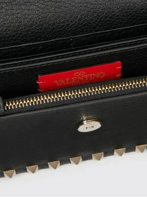 Valentino Garavani Rockstud Grained Leather Bag - Black