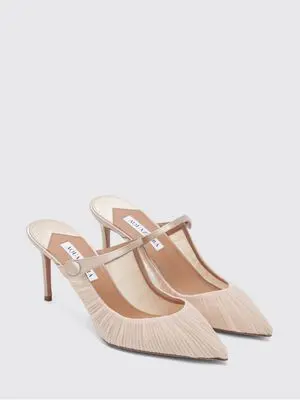 AQUAZZURA Voile Draped Satin And Tulle Mules