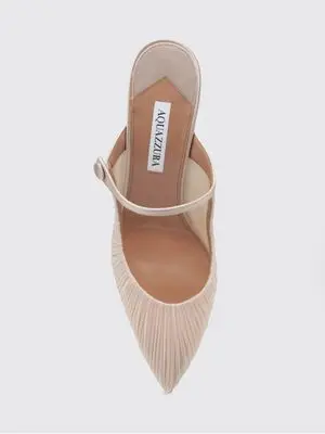 AQUAZZURA Voile Draped Satin And Tulle Mules
