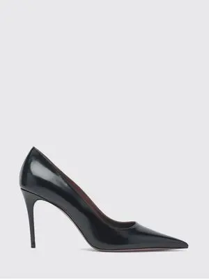 Paris Texas Vera Brushed Leather Pumps - Black