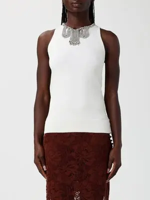 Rabanne Viscose Top With Jewel Embellishment