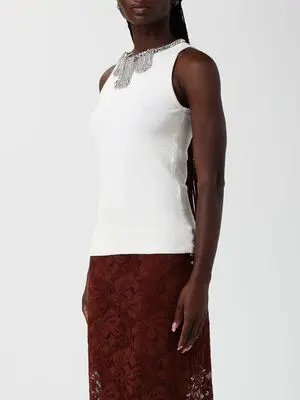 Rabanne Viscose Top With Jewel Embellishment