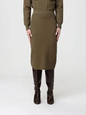 Max Mara Viscose Blend Pencil Skirt - Kaki