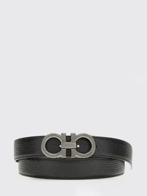 FERRAGAMO Gancini Buckle Belt - Black