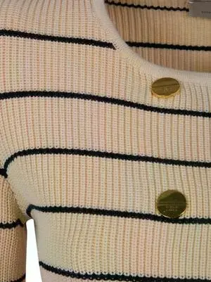 Elisabetta Franchi Striped Button-fastening Cardigan