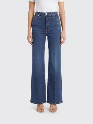 7 For All Mankind High Rise Wide Leg Jeans - Blue