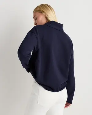 Quince Organic French Terry Henley - Deep Navy