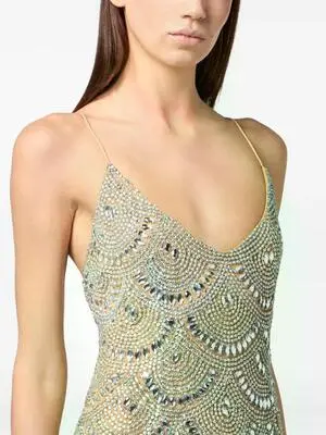 Philipp Plein Embellished Crystal Mini Dress