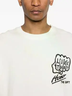 HONOR THE GIFT Logo-print T-shirt - Neutrals